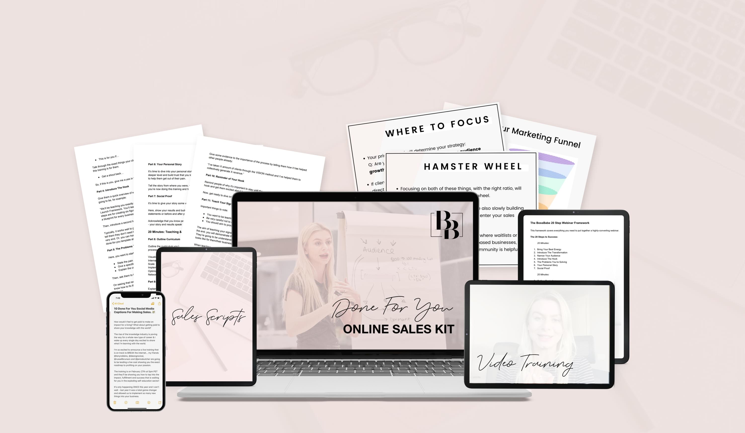The 6-Figure Launch Planner Bundle from BossBabe
